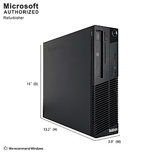 Lenovo ThinkCentre Small Form Desktop PC Computer Package, AMD Athlon 2.8GHz, 4G DDR3, 320G, DVD, VGA, DVI, 19 Inch LCD Monitor(Brands May Vary), Keyboard, Mouse, Windows 10 Pro 64 Bit (Renewed)