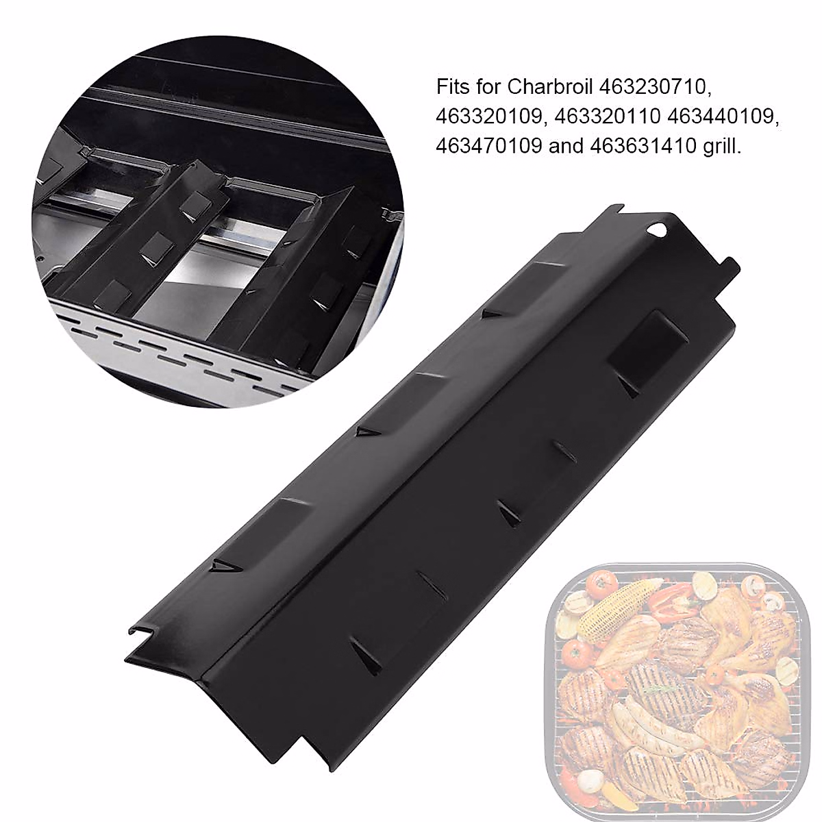 GOTOTOP Grill Heat Plates 19 Inch Easy to Install Grill Repair Kit Grill Heat Tents, Heat Plate, for Grill for Outdoor Barbecue Camping Traveling