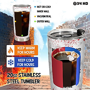 Horror Cat Tumbler with Lid, 20 oz Stainless Steel Horror Movie Cup, Unique Coffee Mug with Cats, Christmas Halloween Birthday Mothers Day Gifts for Cat Lovers Men Women