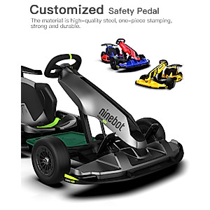 HulkGoo Gokart Safety Pedal Replacements Compatible with Ninebot by Segway Gokart Kit/GoKart PRO, Stainless Steel Foot Pedal Bezel Spare Parts Go Kart Kit Refit Parts
