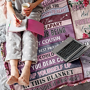 Basiole Cousin Gifts for Women Blanket, Best Cousin Gifts, Gifts for Cousins Female, Cousins Make The Best Friends - to My Favorite Cousin Birthday, Graduation Gift Throw Blankets 60"X50"