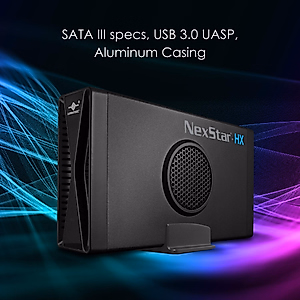 Vantec NexStar HX, 3.5" SATA III Hard Drive Enclosure USB 3.0 With Fan (NST-387S3-BK)