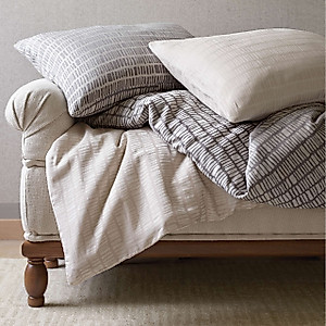 Pine Cone Hill Talus Granite Duvet Sham, Standard Size, Grey Graphic Pattern