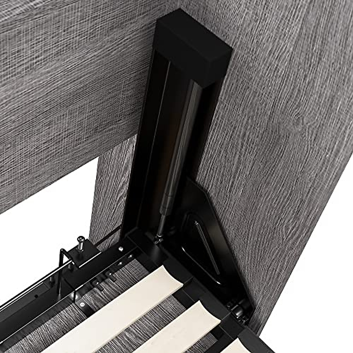 Bestar Pur Queen Murphy Bed and 2 Shelving Units, 115-inch Space-Saving Wall Bed with Storage