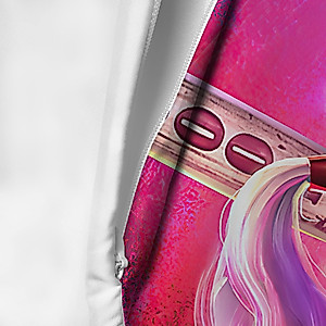 NICHIYOBI Anime Joker Girl X Team Quinn Duvet Cover 3D Bedding Comforter Cover 3 Pcs (1 Duvet Cover +2 Pillowcases) Bedding Set (02,King-104x90in+20x30in*2)