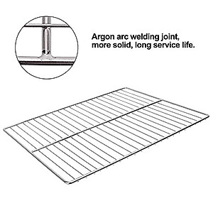 LANEJOY BBQ Grill Grates Replacement, Stainless Steel Barbecue Wire Mesh, Multifunction Cooking Grate for Outdoor Grill 2 Pack （15 3/4''*11 13/16''）