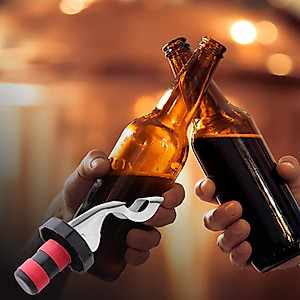 Reusable Wine Stoppers, Silicone Vacuum Bottle Stopper,Expanding Manual Beverage Bottle Stopper,Wine Bottle Airtight Seal Cork-6pcs