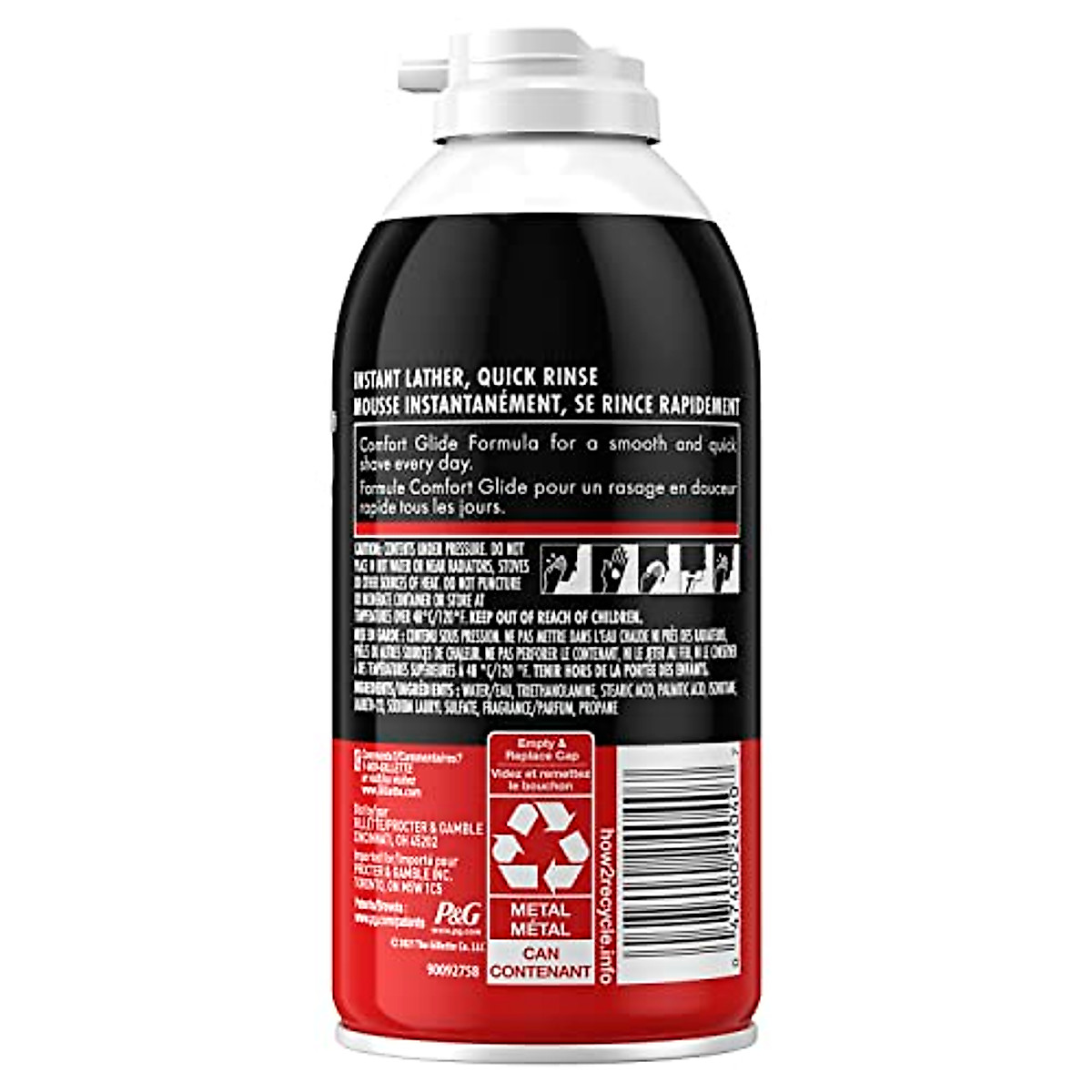 Comfort Glide Foamy Regular Shave Foam Men Shaving Foam by Gillette, 11 Ounce