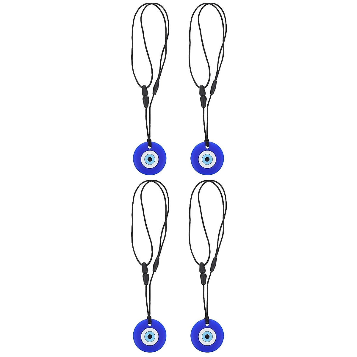 4pcs Baby Accessories Teeth Toddlers Supplies Tools Chew Pendant Children Grinding Evil Eye Blue Toy Teething Kids Necklace for Oral Infant Molar Sensory