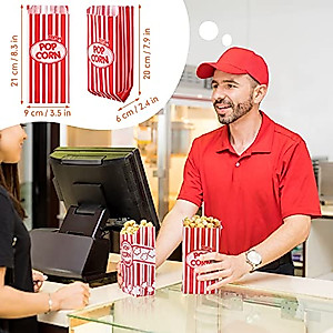 602 Pcs Popcorn Maker Supplies Set Includes 600 Popcorn Paper Bags 1 oz Popcorn Individual Bags 1 Popcorn Scoops 1 Popcorn Seasoning Dredge Shaker with Handle for Home Kitchen Movie Party Use