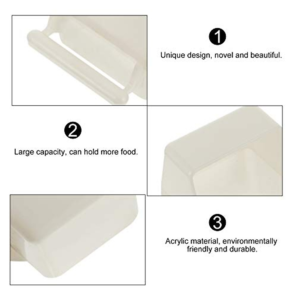 POPETPOP 4pcs Parrot Feeding Cups Plastic Birds Food Dish Parrot Feeders Water Cage Bowls for Cockatiel Conure Budgies Parakeet Parrot Macaw Small Animal Chinchilla