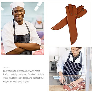 Hemoton Leather Holster 2pcs Scabbard Holster Leather Mini Butcher Leather Protector