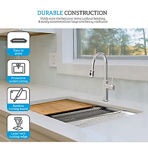 KABCO K-SSZRIS1 32 Inch 16 Guage Undermount kitchen sink Zero Radius Single Bowl stainless steel Finish kitchen sink 32"L X 19"W X 10"D Inch