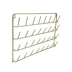 Generic 32 Spools Sewing Thread Rack, Tools Bobbin Supplies Hanging Rack Spool Holder for Hair Braiding Sewing Crocheting Cone Embroidery, 40x31cm, Gold