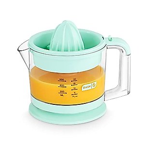 Dash Citrus Juicer Extractor: Compact Juicer for Healthy Juice, Oranges, Lemons, Limes, Grapefruit & other Citrus Fruit with Easy Pour Spout + 20 oz Pitcher - Aqua