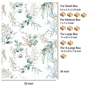 arkamii Premium Wrapping Paper Set of 4 Sheets Size 34 x 25 inch for wedding Communion eucalyptus Mother's Day (18-9253)