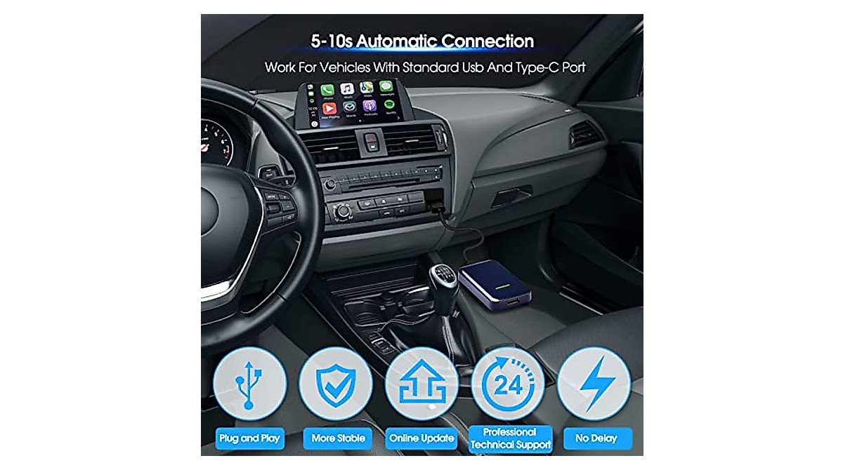Wireless CarPlay Adapter - Seamless Apple CarPlay for All Vehicles