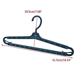 N/A Portable Plastic Display Hanger Windproof Wardrobe Coat Shirt Suit Hanger Clothes Storage Rack ( Color : White-Dinosaur Doodle4 , Size : 41.5*19.5cm )