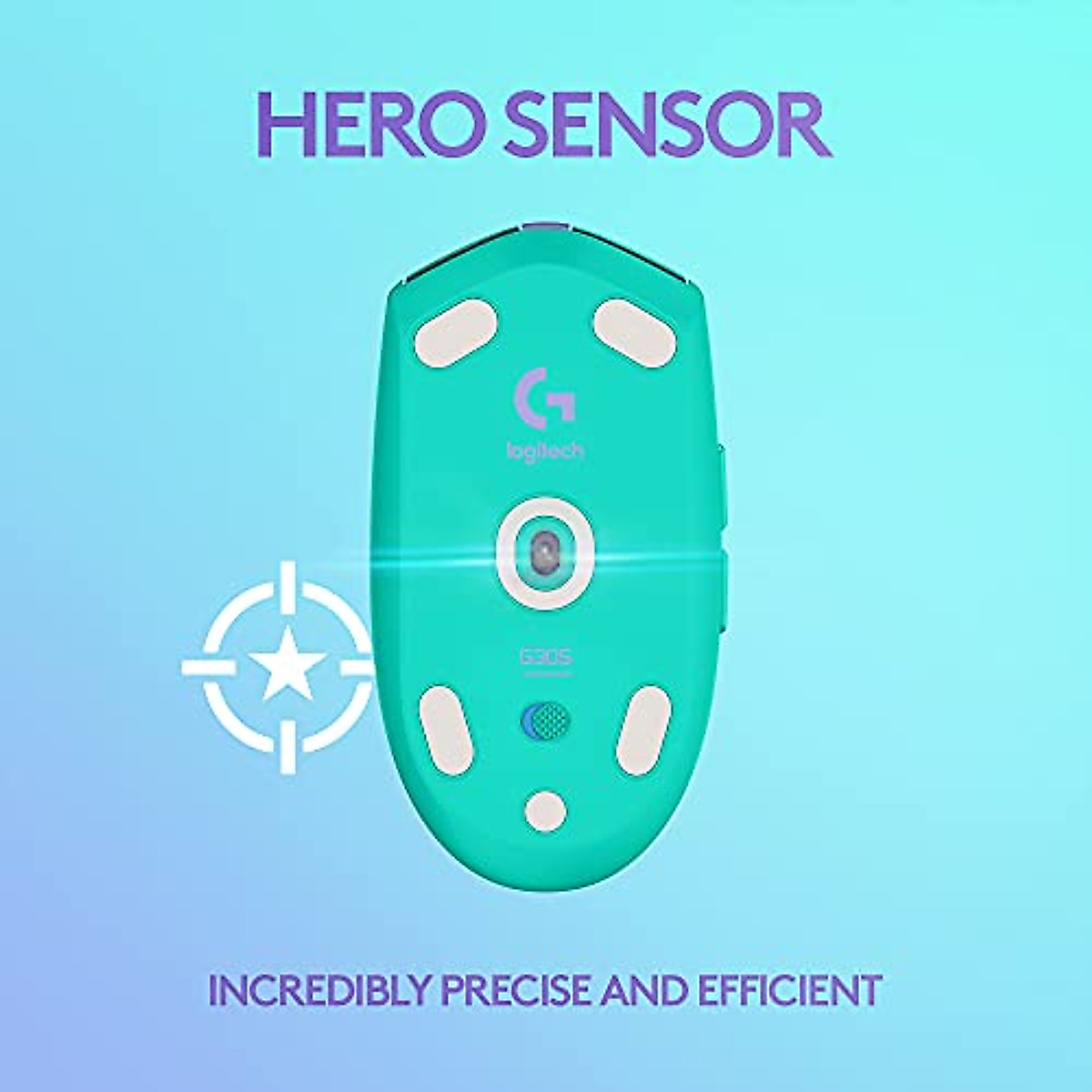 Logitech G305 LIGHTSPEED Wireless Gaming Mouse, Hero 12K Sensor, 12,000 DPI, Lightweight, 6 Programmable Buttons, 250h Battery Life, On-Board Memory, PC/Mac - Mint