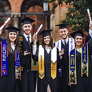 Aokizkdzsw Custom Stole Graduation Personalized 2022，Graduation Sash Class of 2022，Graduation Gifts for Valedictorian and Salutatorian (Style 5)