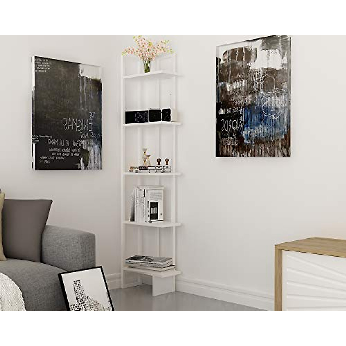 Decorotika Alice Metal Bookcase (White)