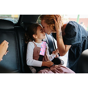 2 Pack Seat Belt Covers for Kids, FRRIOTN Soft Comfort Seat Belt Cushion for Children, Cute Cartoon Pattern Car Seat Belt Pads Cover for Girls and Boys (Pink Mermaid)