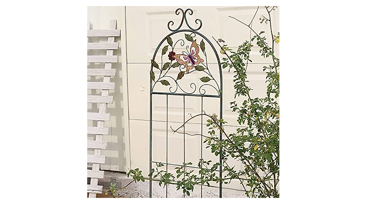 HZSCL Retro Metal Garden Trellis for Climbing Plants