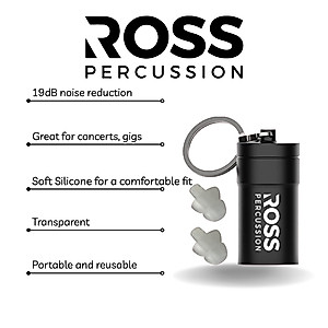 Ross Percussion High Fidelity Drummer Ear Plugs - Noise Reduction 19dB