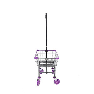 CHAMIN 1.5BU Chrome Coated CART for House and Commercial (Lavender Color) (Powder Coating, 1.5 Bushel)