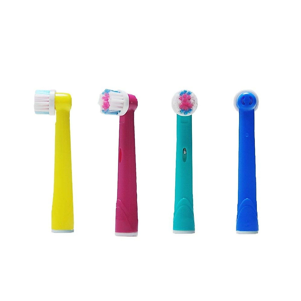 Kids Colored Brush Heads Compatible with Oral-B Kids, Vitality, Genius, Smart Series Pro, Triumph, Advance Power Toothbrush - 4 Pack