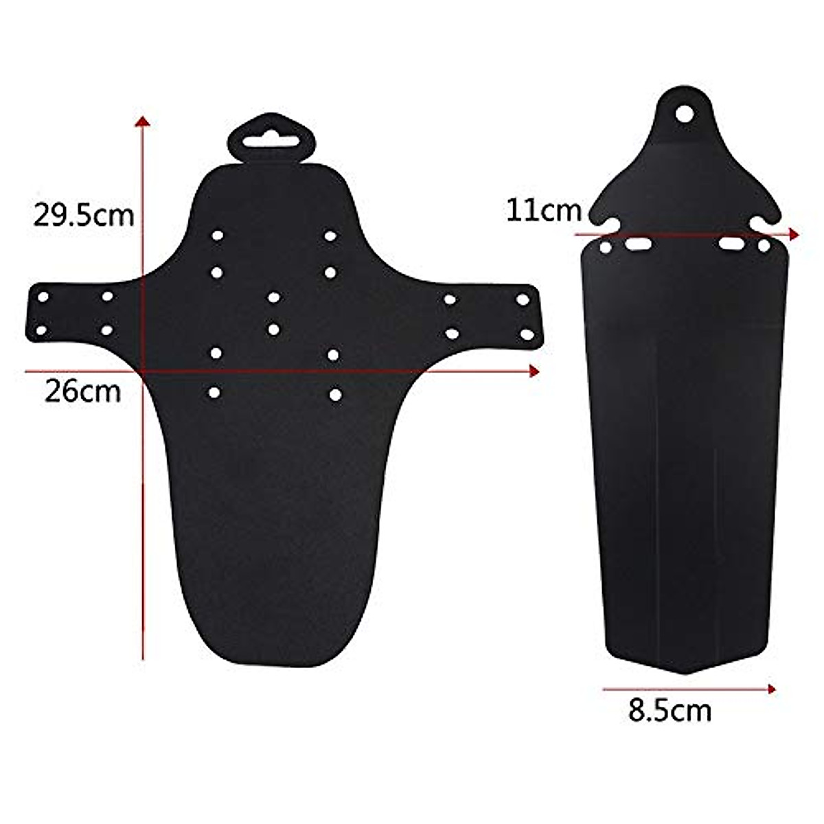 2 Pieces Bicycle Mudguard, MoreChioce Bike Fenders Front Mudguard Bike Mud Guard Ultra Thin Plastic Rear Mudguard MTB Fork Mudguard