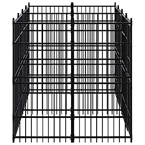 loibinfen Outdoor Heavy Duty Dog Kennel, Steel Dog Playpen,78.7" Height Portable Dog Fence, Dog Crate Cage Kennel Outdoor Dog House, Dog Exercise Pen for Small/Medium/Large Dogs, 119 ft²