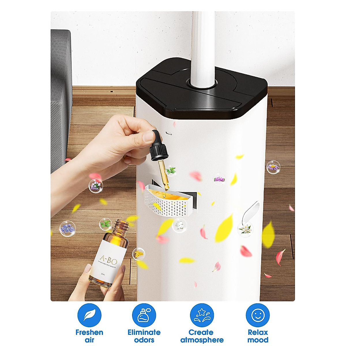 19L/5Gal Large Humidifiers for Bedroom 2800 sq ft, Quiet Humidifiers for Large Room, Floor Humidifier with 3 Mist Mode & Auto 180°Mist Tube for Home Whole House School Office Commercial Plants