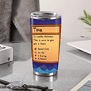 DOINB TIAN Insulated Tumbler Stardew With Lid Valley Tea Cool Stainless Steel Coffee Cup 20 Oz Vacuum Tumblers Travel Mug, White, 20, 30oz