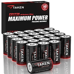 Lithium 123 Batteries for Flashlight, Camera, Alarm System, Security Device, Microphone High Performance CR123A 3V Lithium Battery 1600mAh 24 Pack
