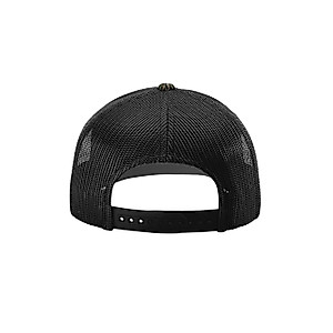 Running Partner Richardson 112 112P Trucker Mesh Snapback Hat Curved Bill with NoSweat Hat Liner (Adjustable Snapback RT Colorway, RT Original/Black)