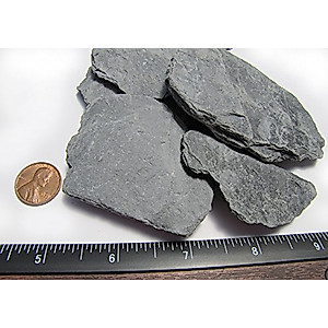 Natural Slate Stone -1 to 3 inch Rocks for Miniature or Fairy Garden, Aquarium, Model Railroad & Wargaming (2)