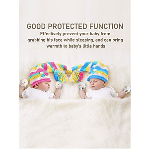 Syhood Newborn Baby Mittens No Scratch Unisex Baby Gloves for 0-6 Months Boys Girls(17 Pairs)