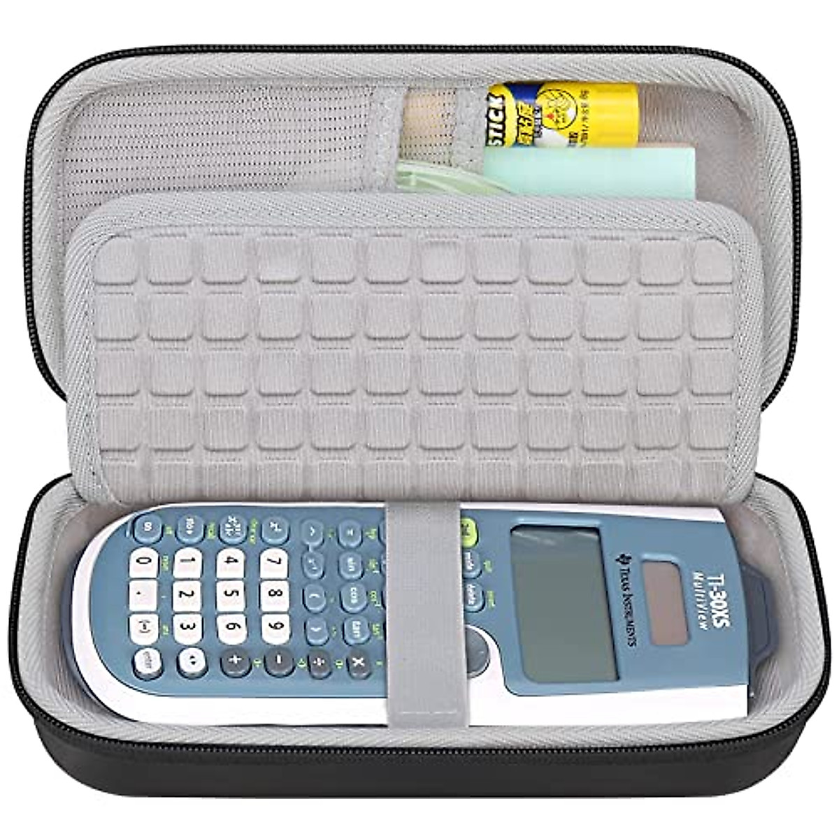 Canboc Carrying Case for Texas Instruments TI-30XS/ TI-36X Pro MultiView Scientific Calculator, Mesh Bag fit Cable, Batteries, Pens and Other Accessories, Black (Case Only)