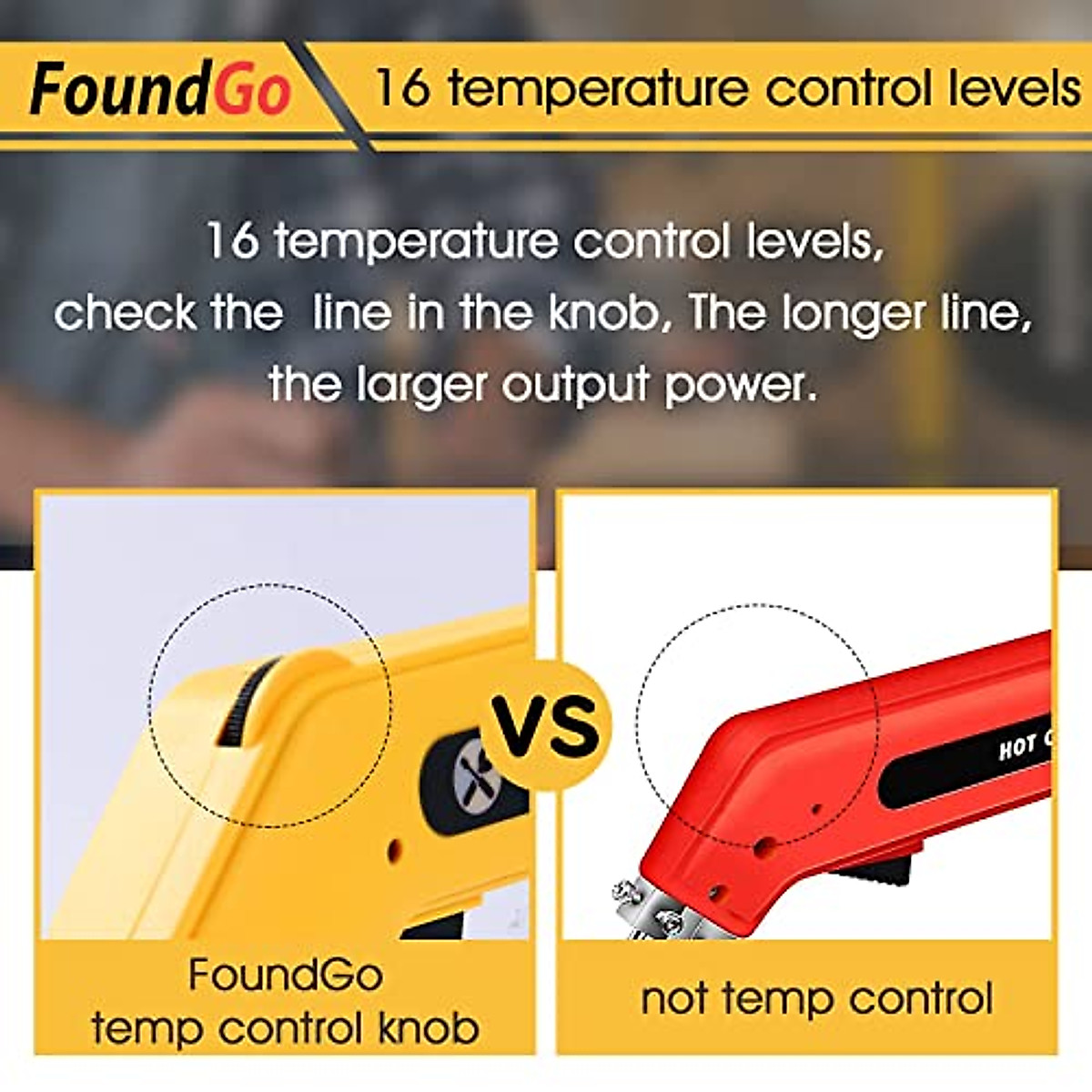 FoundGo 250W Electric Hot Knife Foam Cutter Styrofoam Cutting Tool Hot Wire Foam Cutter for EPS, XPS, Polyethylene with Storage Case& 6"/8"/10" Blades