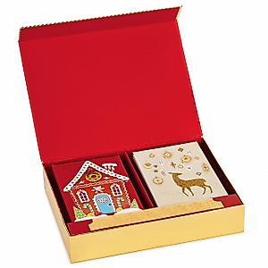 Hallmark Boxed Handmade Christmas Cards Assortment (Set of 24 Special Holiday Greeting Cards and Envelopes) (1XPX5156)