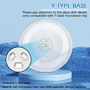 Microwave Glass Plate 12 Inch Compatible with Whirl-pool Microwave W10337247 Microwave Glass Turntable Tray Replace W11367904 W11335034 WPW10337247 Microwave Plate Replacement