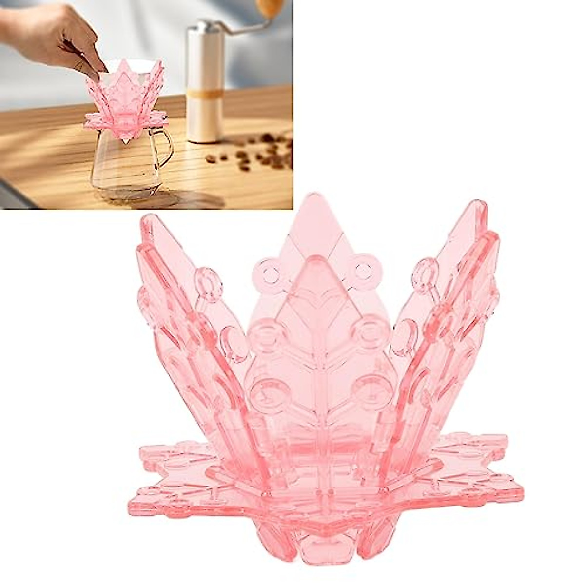 Coffee Dripper, Drip Coffee Filter Easy to Use for Travel (Pink)