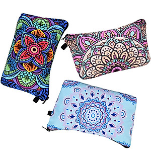 Chuangdi 6 Pieces Makeup Bag Toiletry Pouch Waterproof Cosmetic Bag with Zipper Travel Packing Pouch 8.7 x 5.3 Inch Small Cosmetic Organizer Accessory for Women and Men(Multicolor Style)