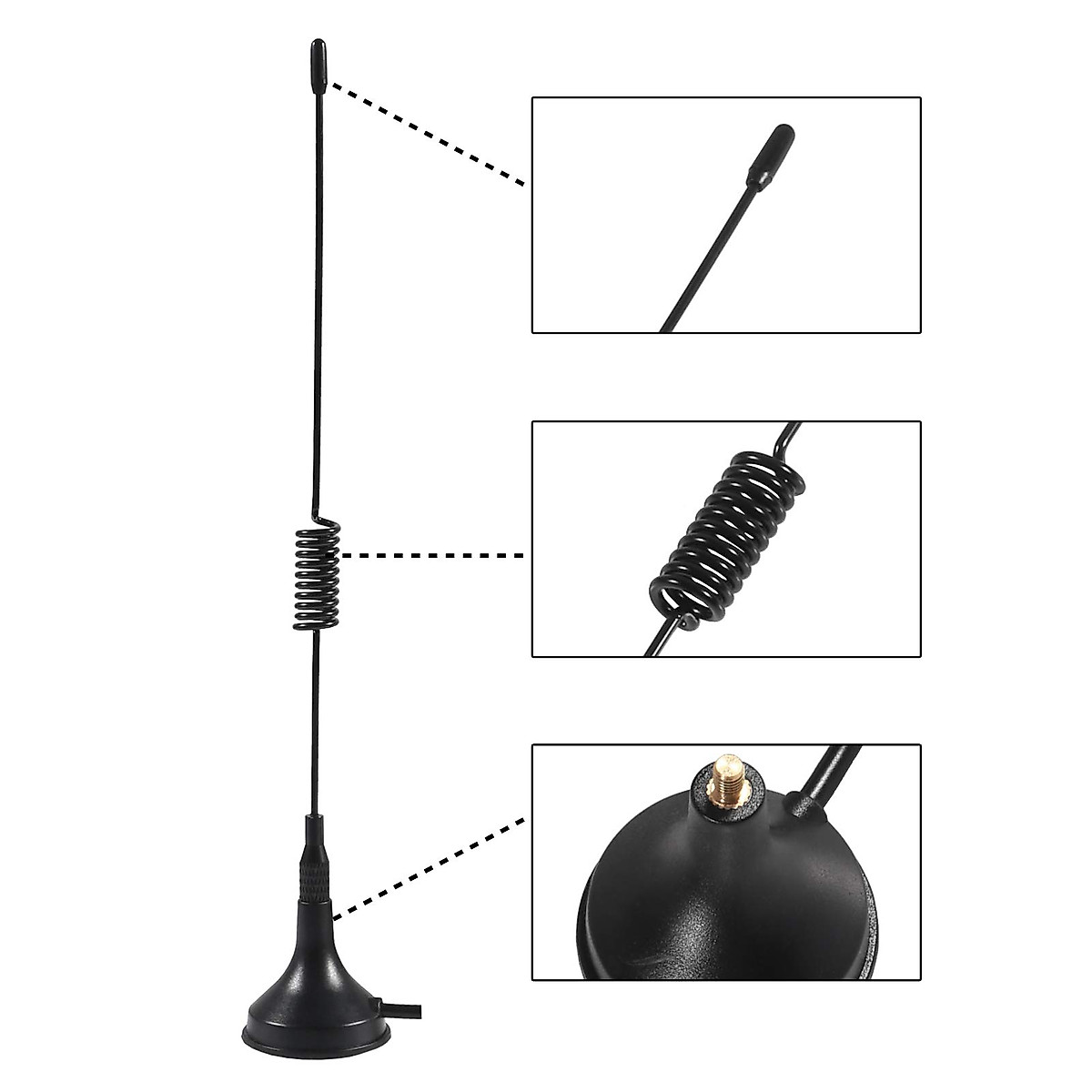 ACEIRMC FM Stereo Antenna, Magnetic Base 75 Ohm FM Antenna Kit for Most Brands Stereo Receiver Indoor Table Top Radio Receiver Antenna
