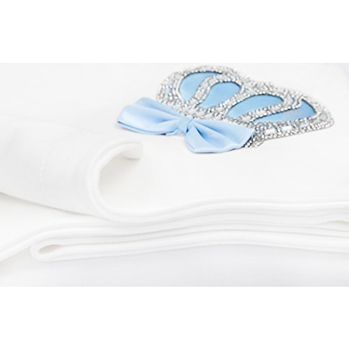Lilax Baby Boy Newborn Crown Jewels Swaddle Receiving Blanket Blue