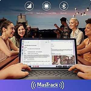 MasTrack 8 inch 4G LTE Android Tablet | Android 11.0 GMS Certificate Passed | 32GB NAND Flash | Quad-core A7 Processor 1.3GHz (Stylus not Included.)