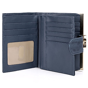 Buxton Heiress Leather Double Cardex Wallet 15 Credit Card Slots (Black-RFID Protected)