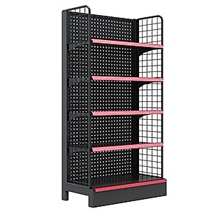 AILZCFX 5 Tier Supermarket Shelf, Heavy Duty Storage Shelves, Metal Shelving Unit, for Kitchen, Store,Garage Organization, 78*40*165cm