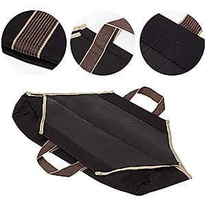 Amagabeli 5ft Firewood Log Rack with Cover Combo Set Bundle Large Canvas Firewood Carrier Log Tote Bag